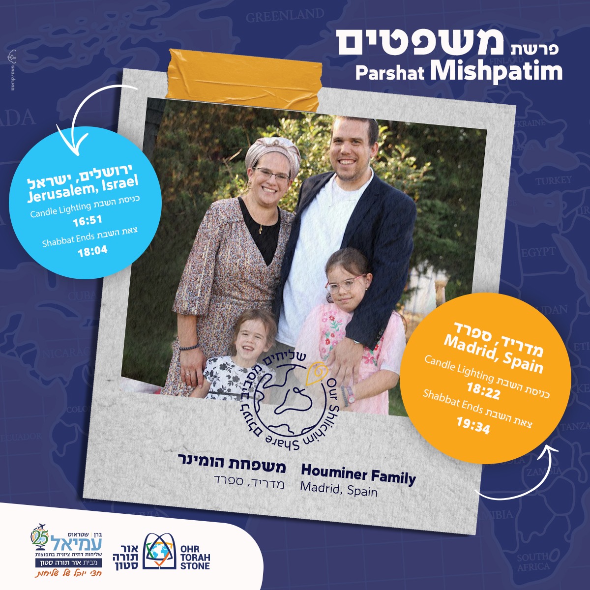 "Our Shlichim Share" - Parshat Mishpatim, Reut and Ori Houminer, Spain ...